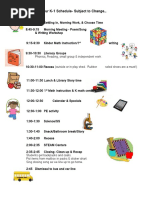 1st Grade Daily Schedule 2025 | PDF