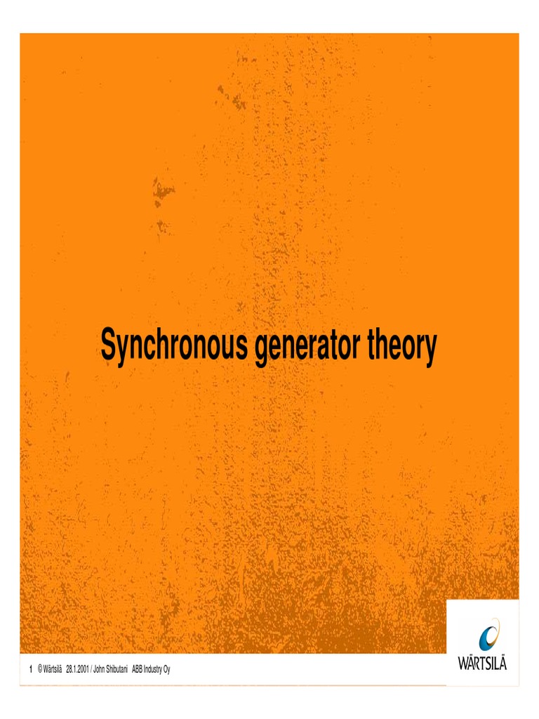 Synchronous Generator Theory | PDF | Inductor | Magnetic Field
