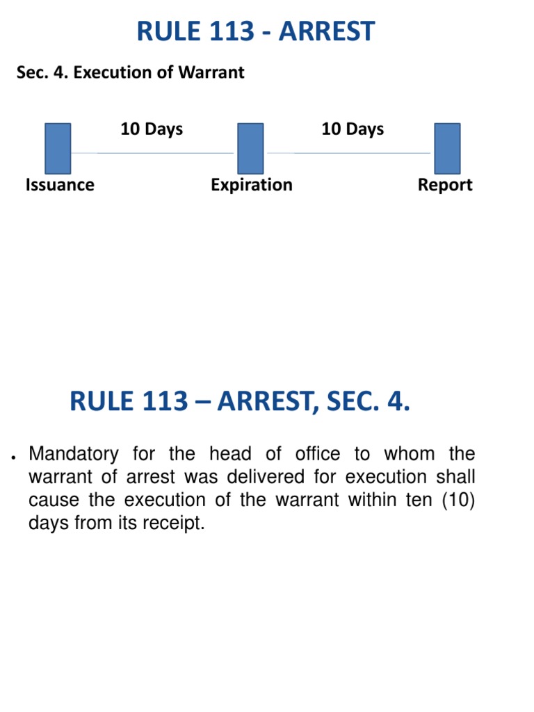 FINAL!!!! - Powerpoint Presentation For Rule 113 - Arrest | PDF ...