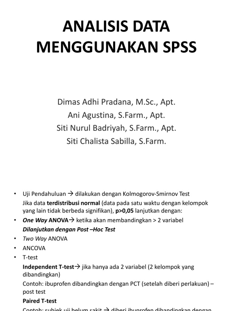 Analisis Data Menggunakan Spss | PDF