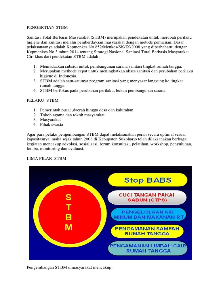 Pengertian STBM | PDF
