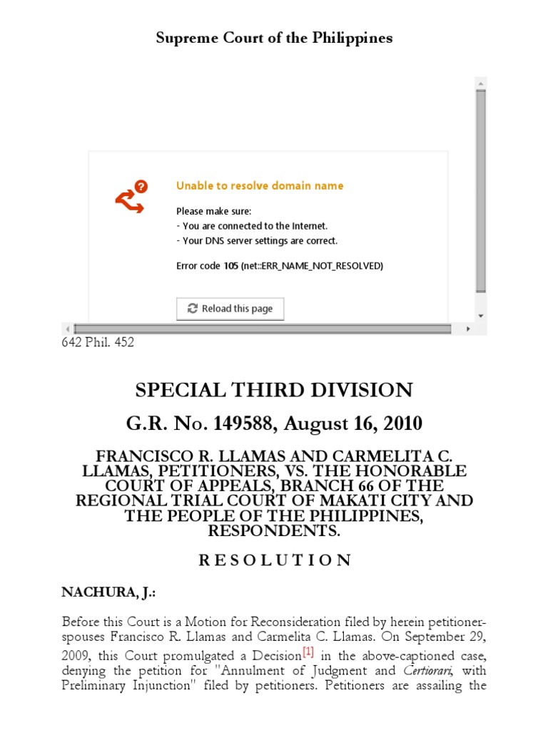 Llamas v. CA | PDF | Certiorari | Courts