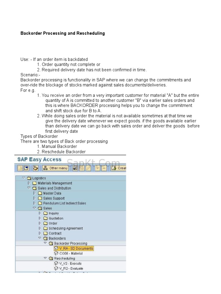 Back Order Process | PDF | Delivery (Commerce) | Computing
