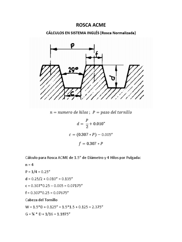 Rosca Acme PDF | PDF