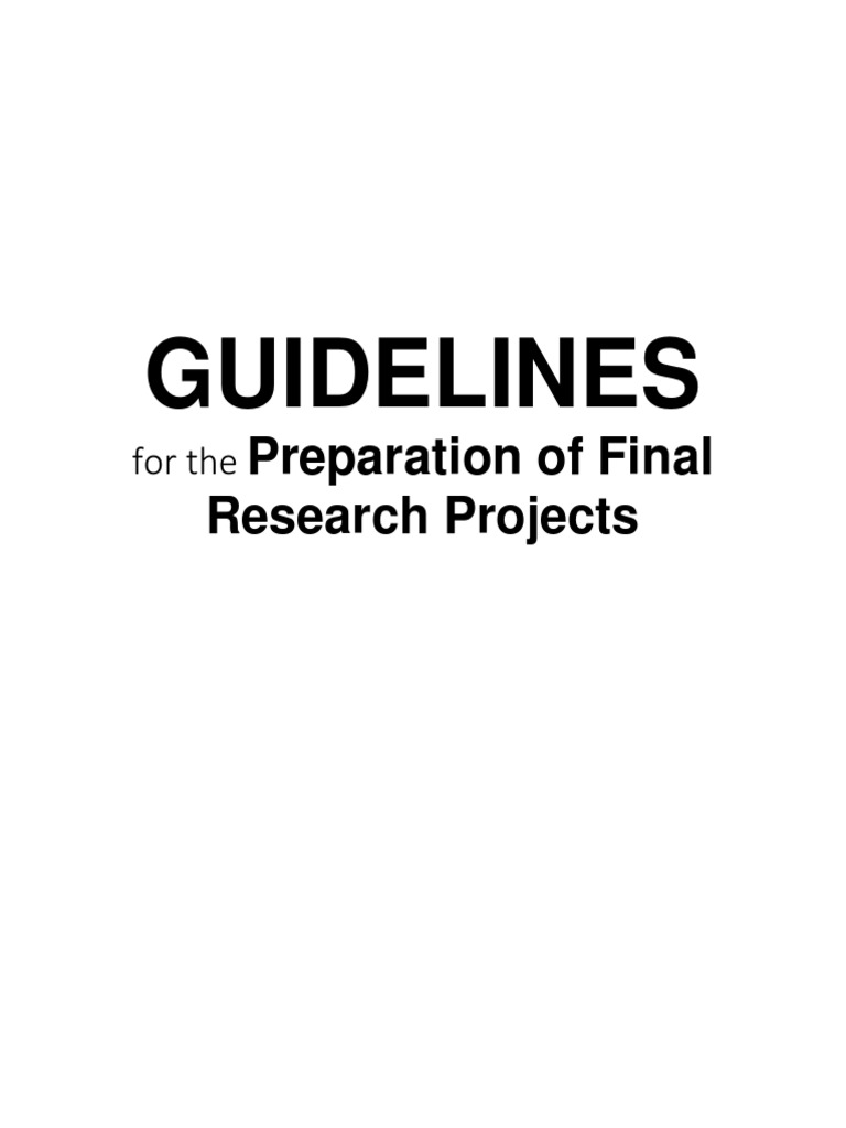 Guidelines For Project | PDF | Abstract (Summary) | Science