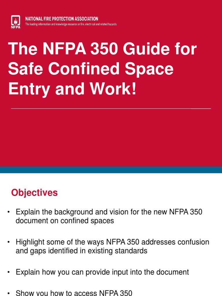 NFPA 350 Confined Space Entry Guide | PDF | Labor Relations ...