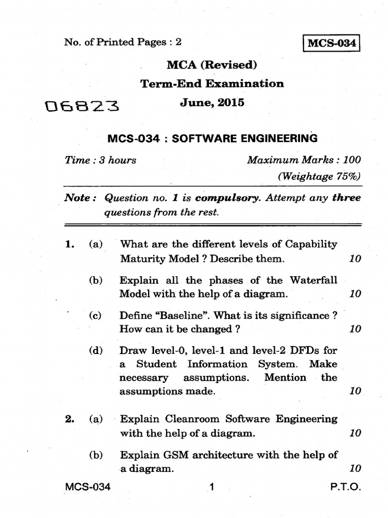 Software Engineering Exam Guide 2015 | PDF