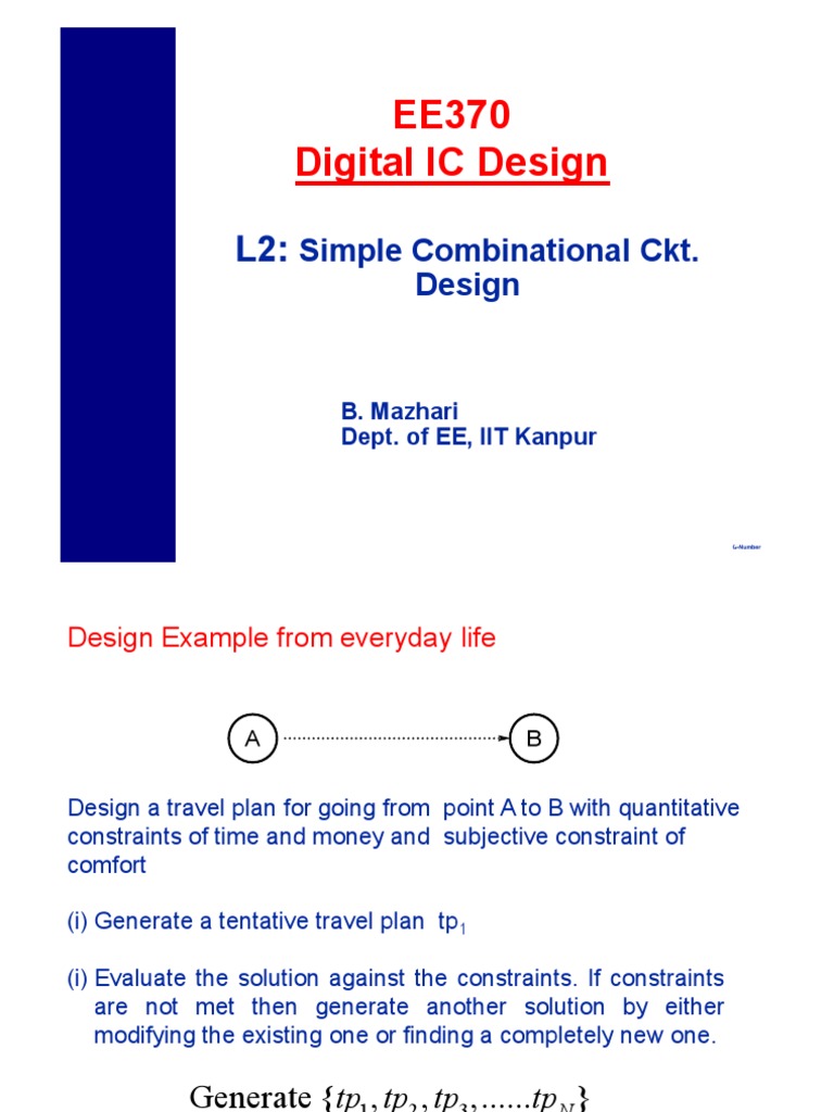 EE370 L2 Design Overview | PDF | Logic Synthesis | Circuit Design
