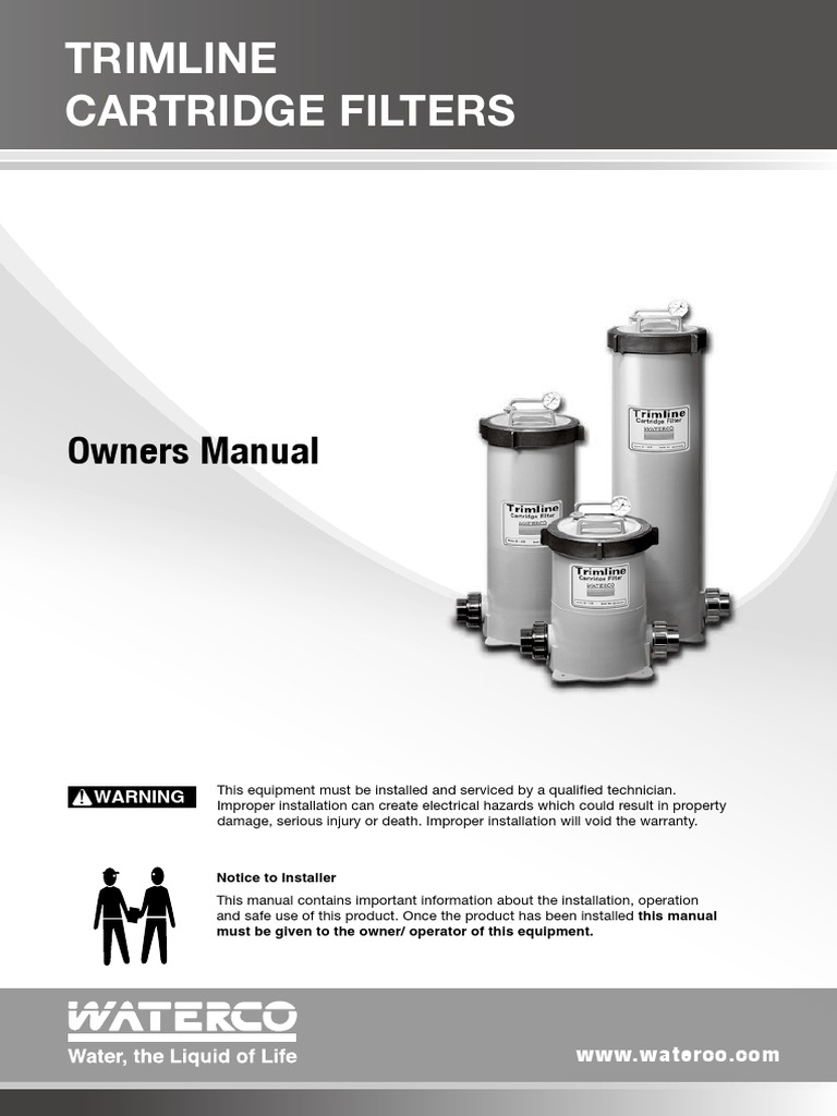 Pool Cartridge Filter Manual | PDF | Filtration | Plumbing