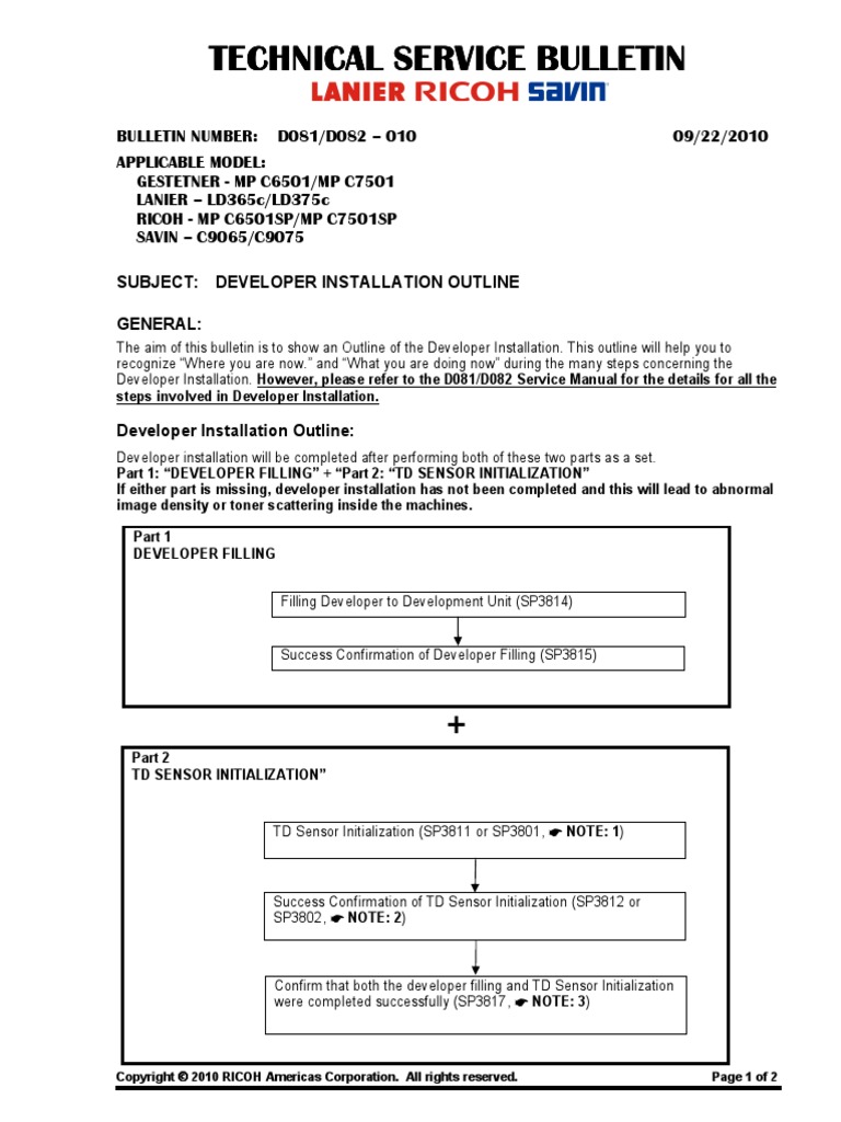 D081 - TSB - 010 Developer Initialization Outline | PDF