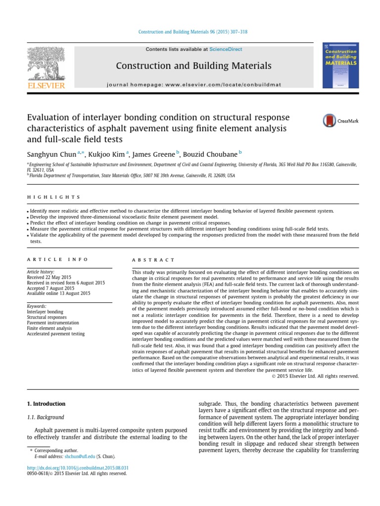 Evaluation of Interlayer Bonding Condition On Structural R 2015 ...