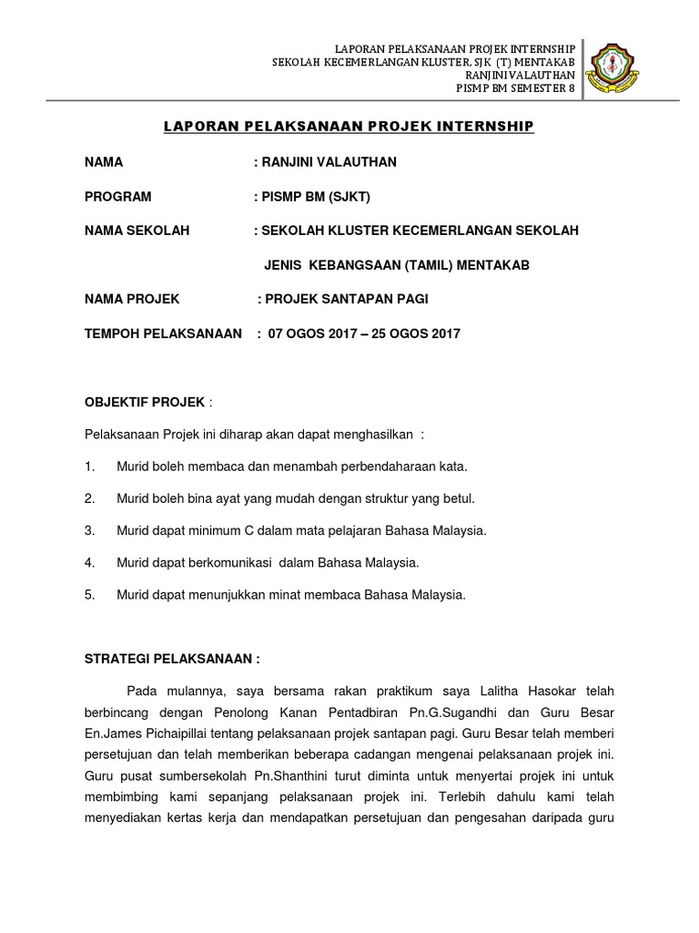 Laporan Pelaksanaan Internship | PDF