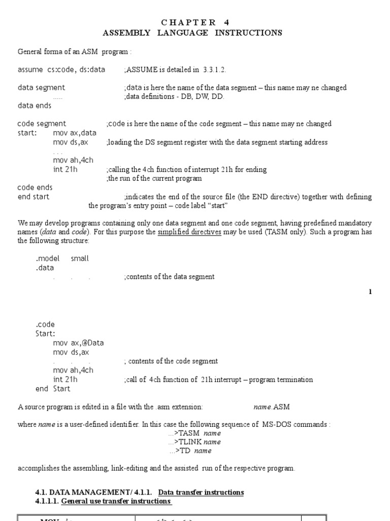 Chap4 Instructions | PDF | Control Flow | Pointer (Computer Programming)