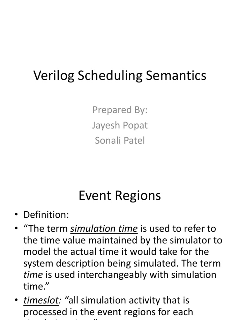 Verilog Scheduling Semantics | PDF | Systems Engineering | Computer Engineering