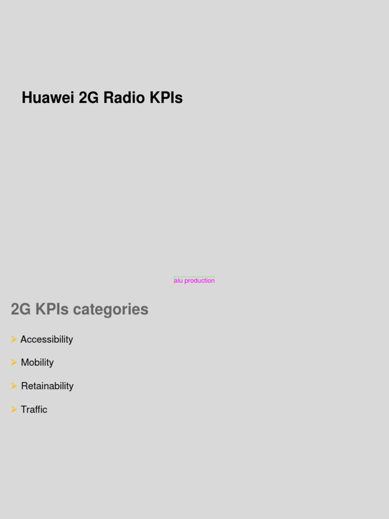 Huawei 2G Radio KPI Overview | PDF | General Packet Radio Service ...