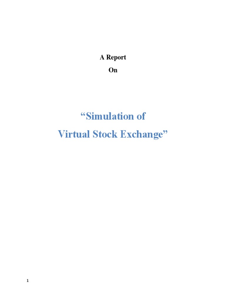 Simulation of Virtual Stock Exchange - Portfolio Assignment | PDF ...
