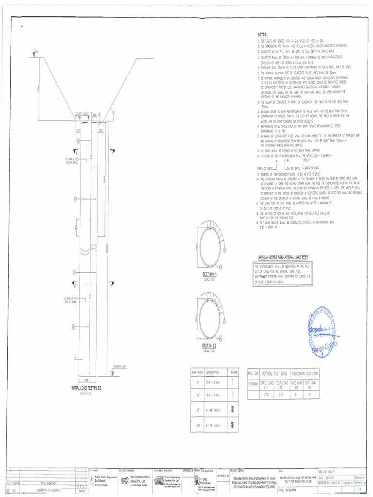Test Pile Drawing | PDF