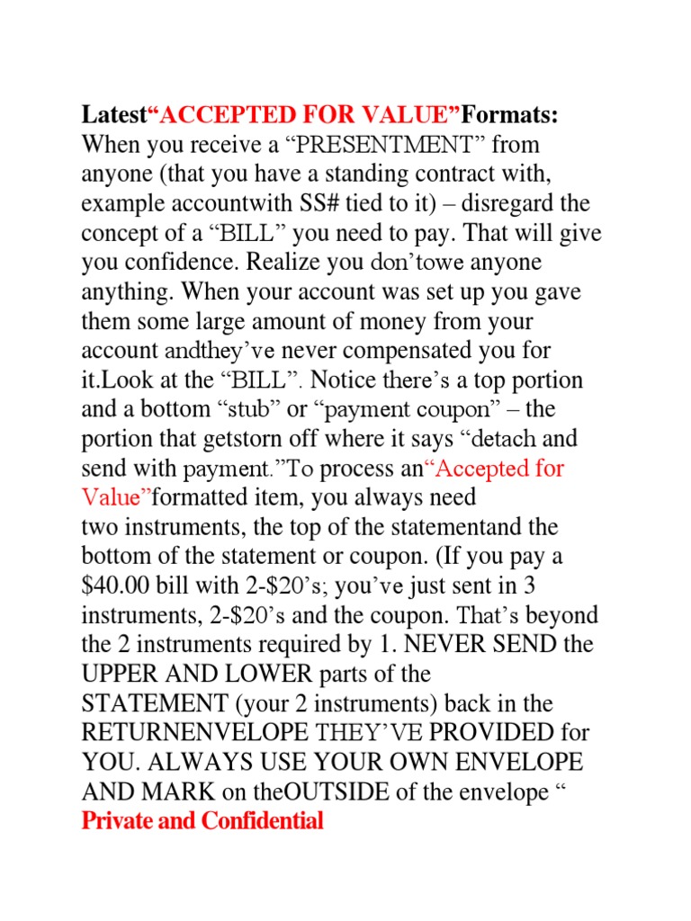Latest Formats:: "Accepted For Value" | PDF | Registered Mail | Government