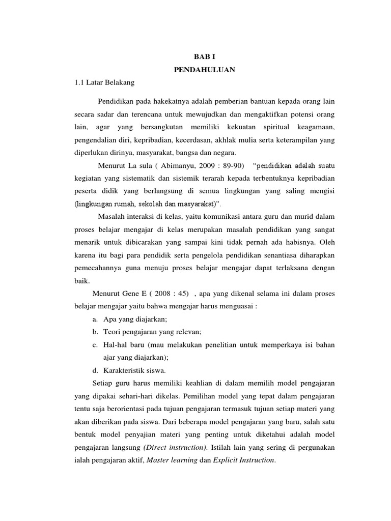 Model Pembelajaran Direct Learning | PDF