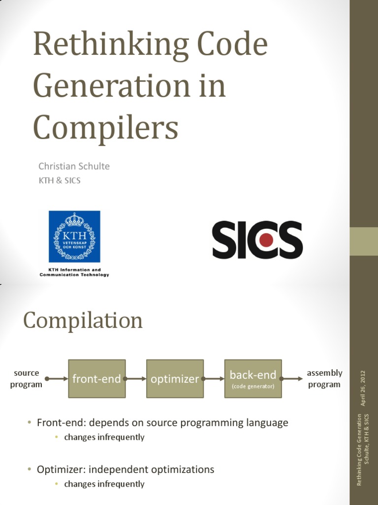 Rethinking Code Generation | PDF | Mathematical Optimization | Areas Of Computer Science