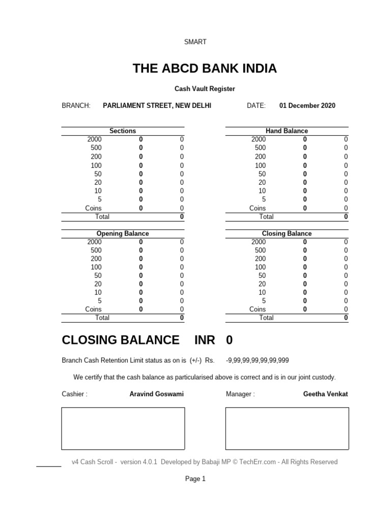 Cash Denominations Excel Sheet For Bank Cashiers | PDF | Cash | Numismatics