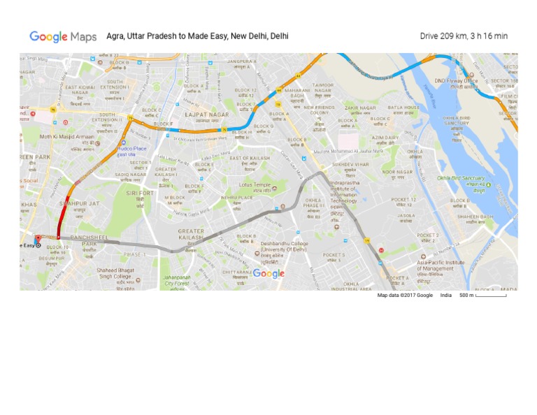 Agra, Uttar Pradesh To Made Easy, New Delhi, Delhi - Google Maps | PDF