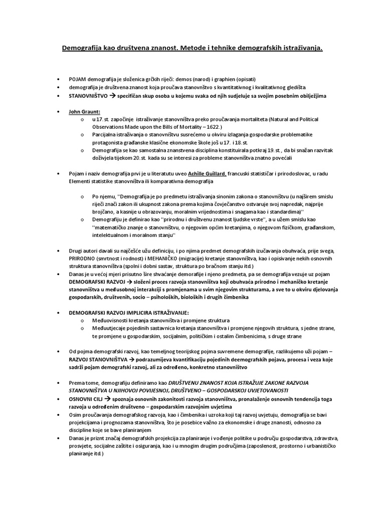 Demografija | PDF
