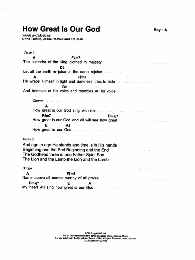 How Great Is Our God PDF | PDF