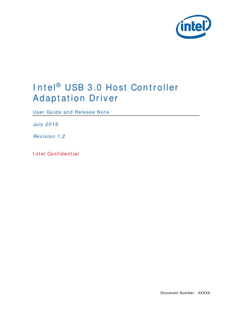 Intel (R) USB 3.0 Host Controller Adaptation Driver - Bring Up Guide ...