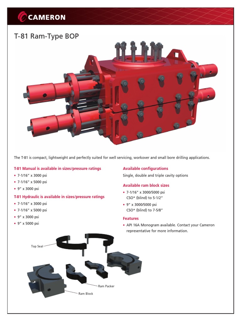 t 81 Bop Technical Data Sheet | Volume | Chemical Engineering