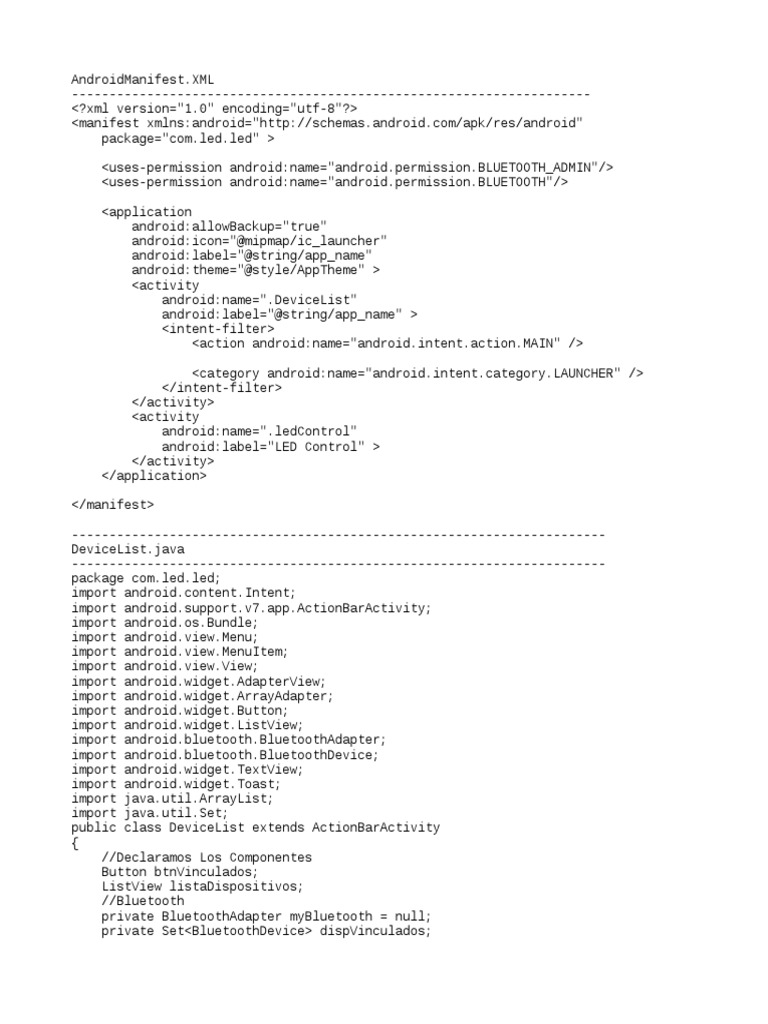 Bluethooth Android Studio | PDF | Android (Operating System) | Computer ...