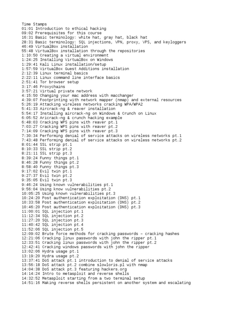 Complete Ethicacl Hacking Course | PDF | Password | Transport Layer ...