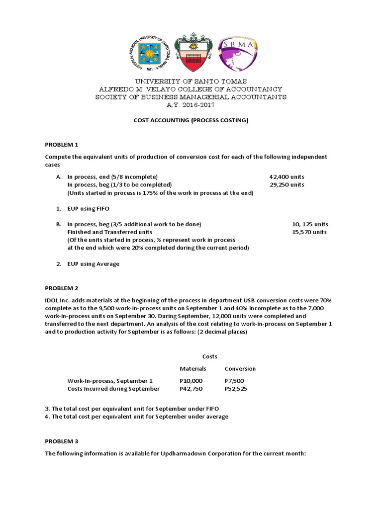 Cost Accounting Review: Process & Joint | PDF | Profit (Accounting ...