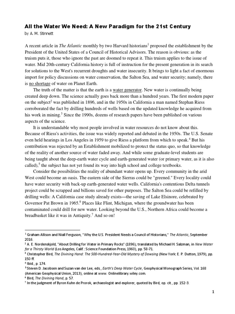 All The Water We Need | PDF | Mantle (Geology) | Earth