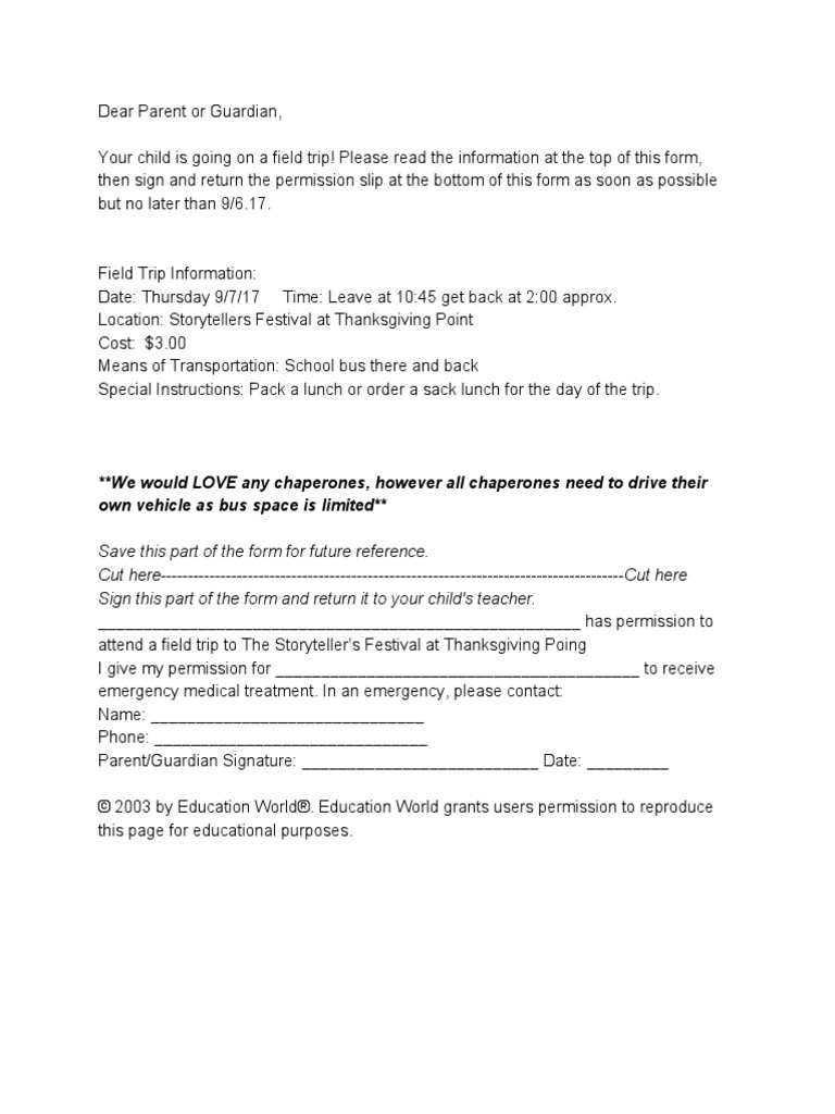 Dear Parent or Guardian | PDF