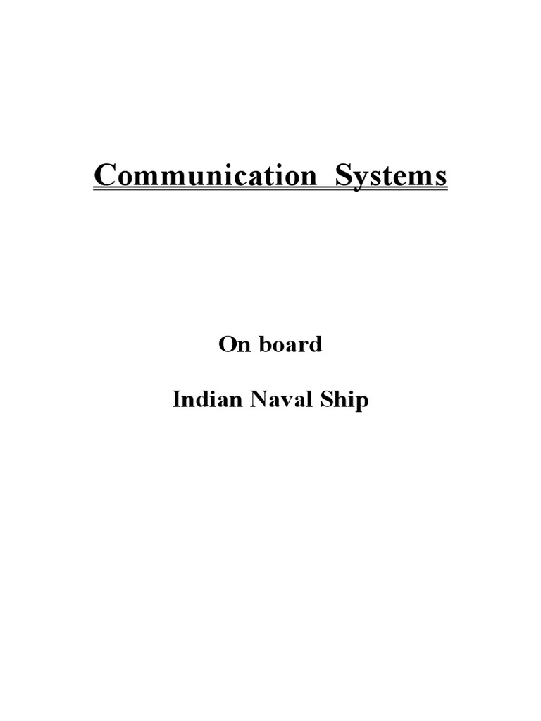 Shipboard Communication Systems Overview | PDF | Radio | Broadcasting