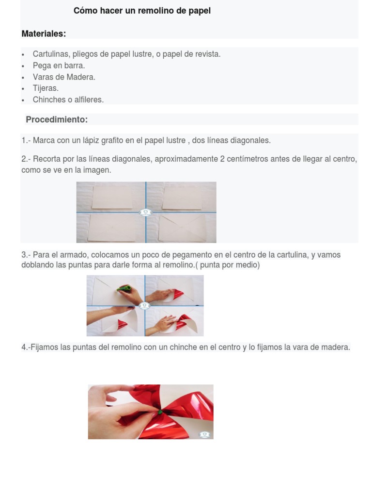 Cómo Hacer Un Remolino de Papel