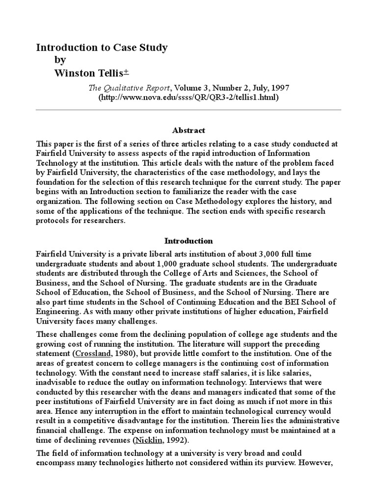Introduction To Case Study - Tellis, Winston M | PDF | Case Study ...