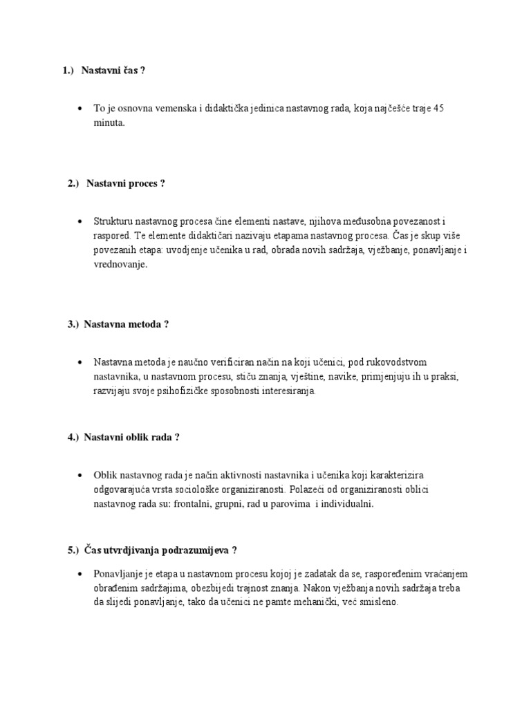 Didaktika 2 Skripta | PDF