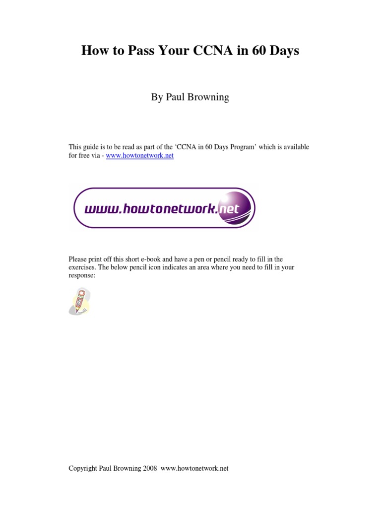 How To Pass Your Ccna In 60 Days Pdf Cisco Certifications Business