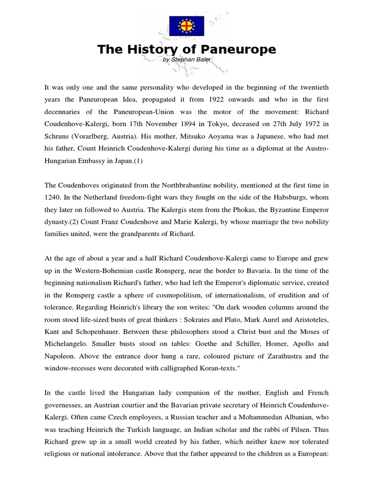 Paneuropa History | PDF | Enlargement Of The European Union | European ...