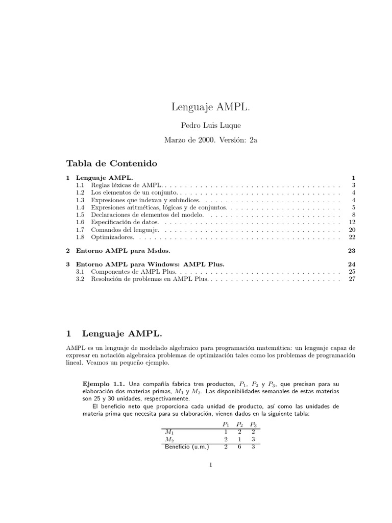 Manual AMPL PDF | PDF