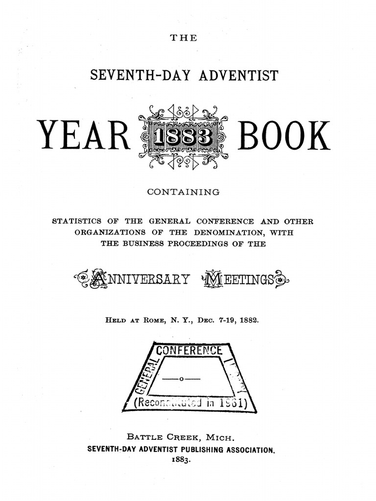 Year Book: Seventh-Day Adventist | PDF