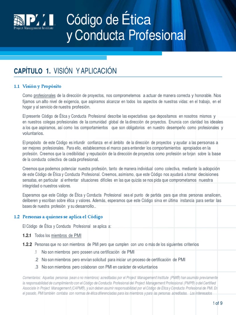 Código de Ética y Conducta Profesional | PDF | Toma de decisiones ...