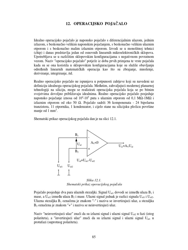 9 - Operacijsko Pojačalo | PDF