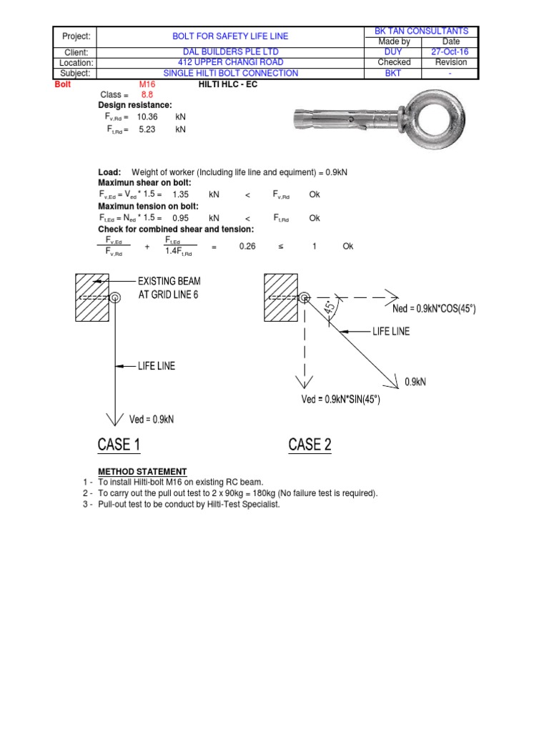 Hilti M16 Bolt Design and Testing Guide | PDF | Computers | Technology ...