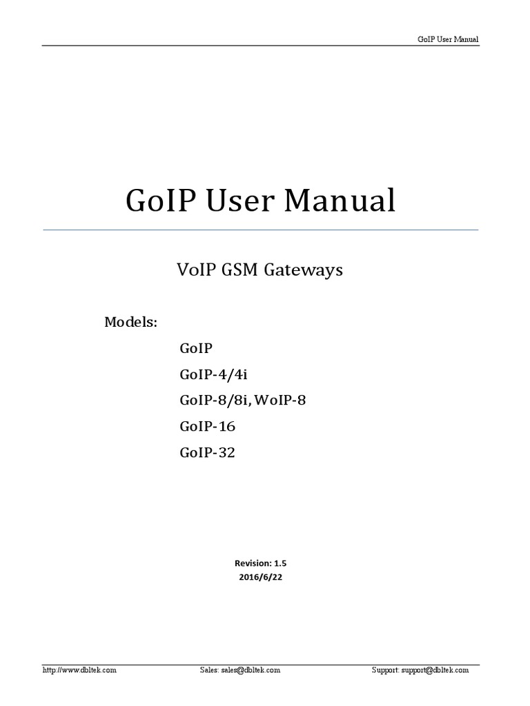 GoIP VoIP Gateway Guide | PDF | Ip Address | Voice Over Ip