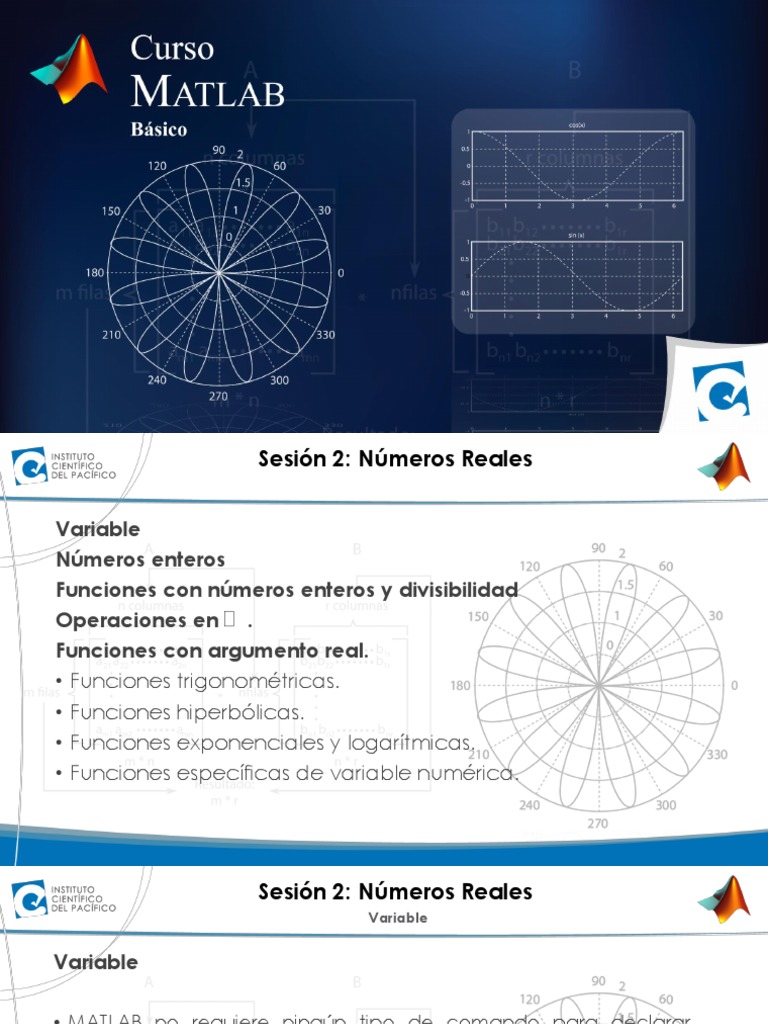Matlab - Mod I - Sesion 2 - Números Reales-Presentación | PDF | Número ...