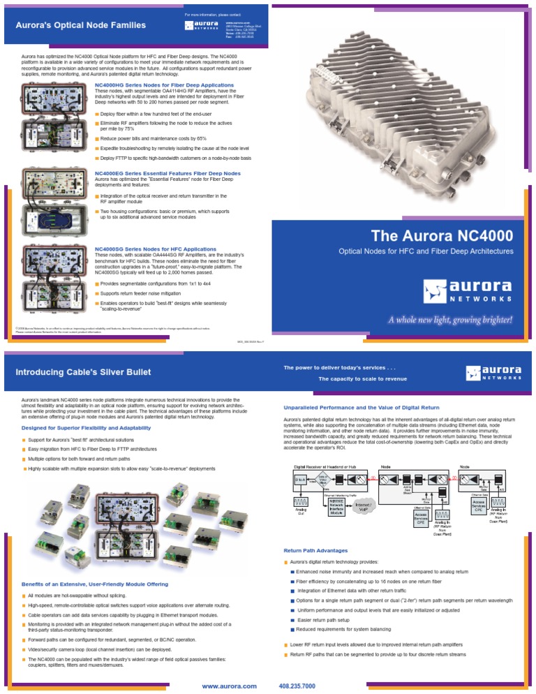 M03-006 RevF NC4000 Brochure 17x11 PDF | PDF | Amplifier | Ethernet