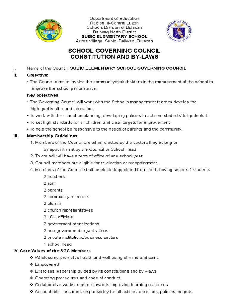 SGC by Laws Leb | PDF | Chairman | Quorum